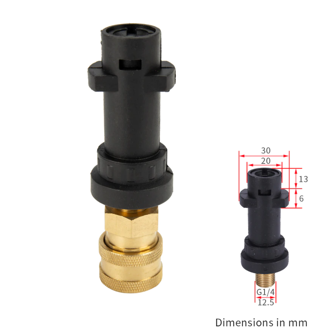 Adapter to fit Karcher twist lock and adapt for universal quick releas ...
