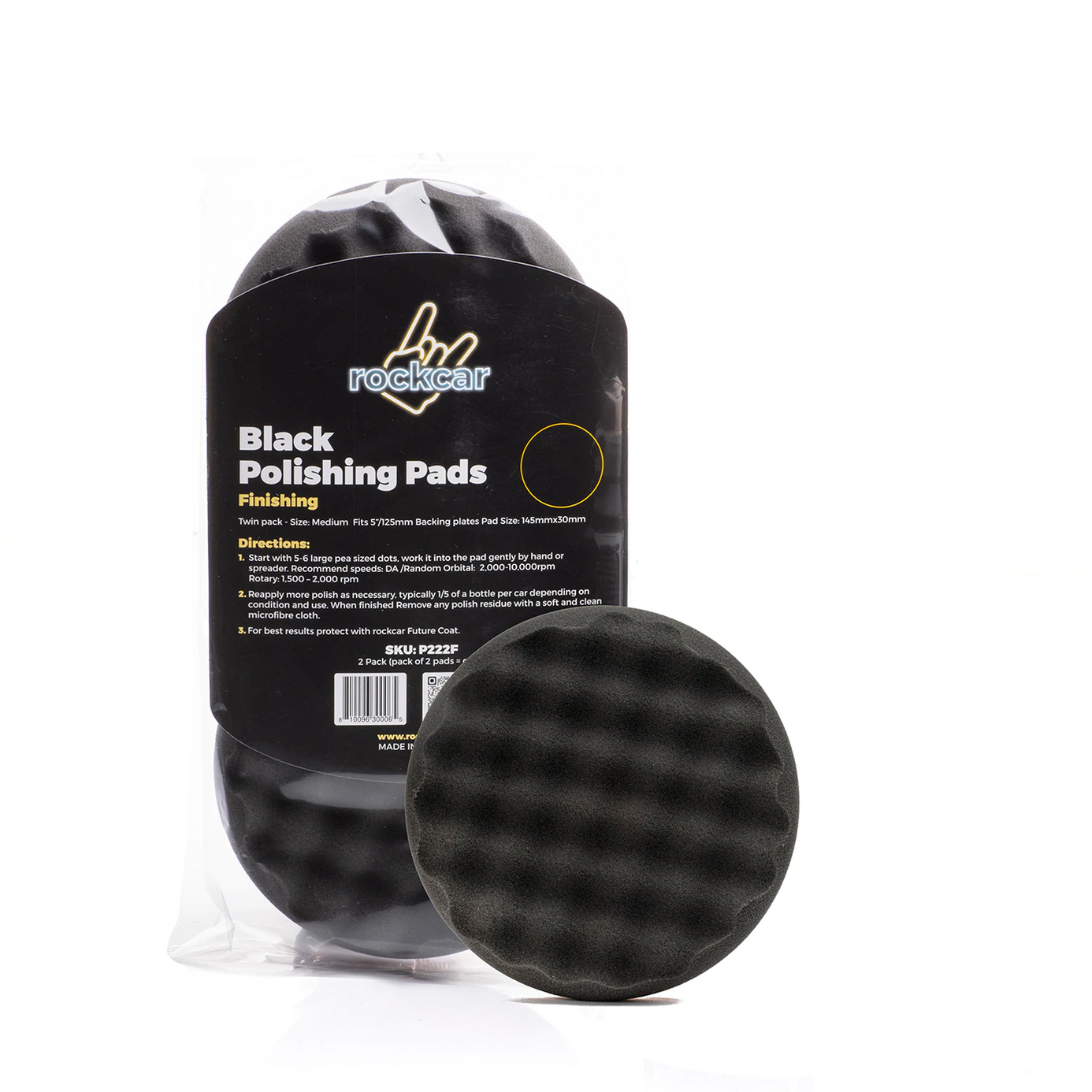2x Autostolz/Rockcar Black Waffle Polishing Pad (Finishing) - Made in ...